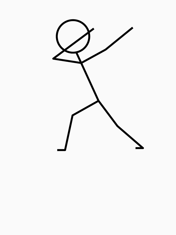 "dabbing stick figure " T-shirt by LukeWoodsDesign | Redbubble