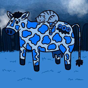 "Blueberry Cow " Sticker for Sale by AvianBean | Redbubble