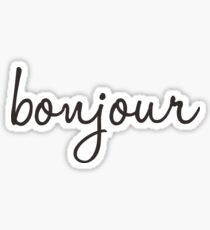 Bonjour Stickers | Redbubble