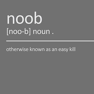 "Funny gaming Noob Definition art " Sticker for Sale by Gamicnum ...