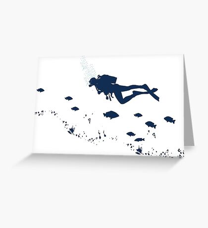 Diver: Greeting Cards | Redbubble