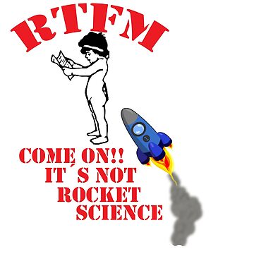 "RTFM" Sticker by Turiddu | Redbubble