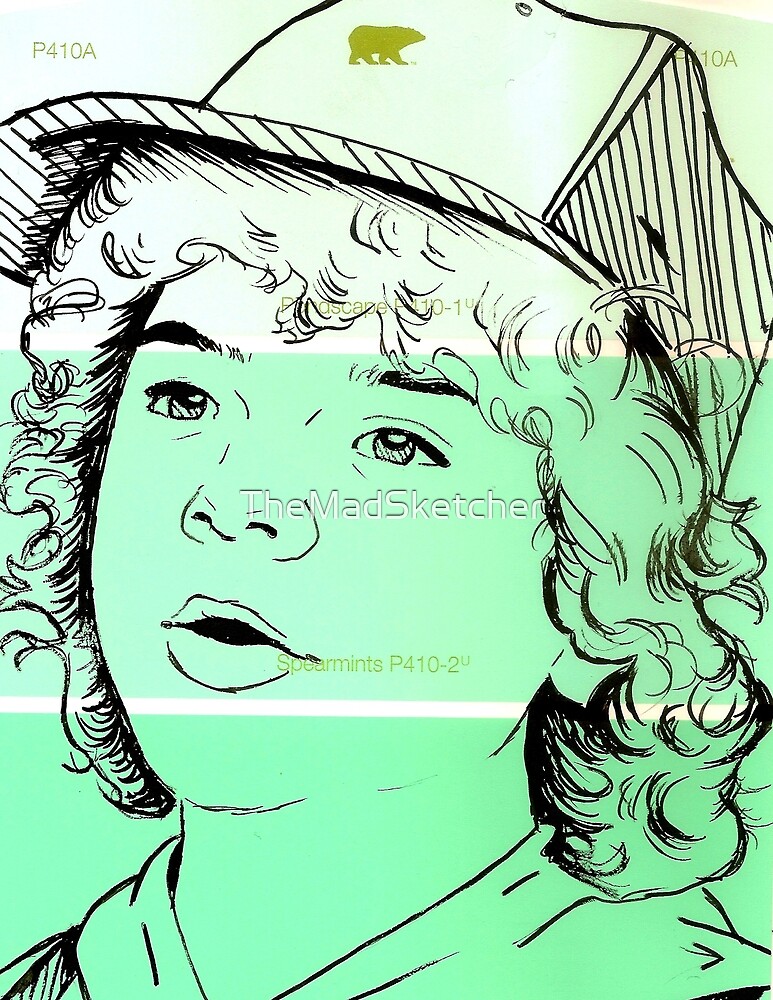 "Dustin Henderson Art Drawing" by TheMadSketcher | Redbubble