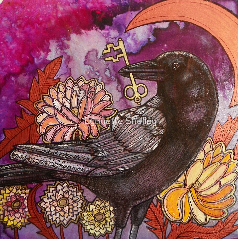 "Crow and Key" by Lynnette Shelley | Redbubble