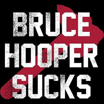 "Bruce Hooper Sucks Funny Atlanta Baseball Fan Art Design " Sticker for ...