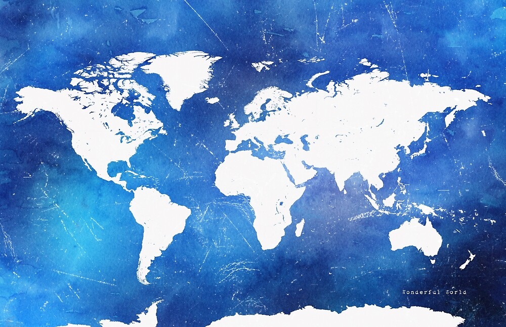 "Wonderful world map" by epicpaper quotes shop | Redbubble