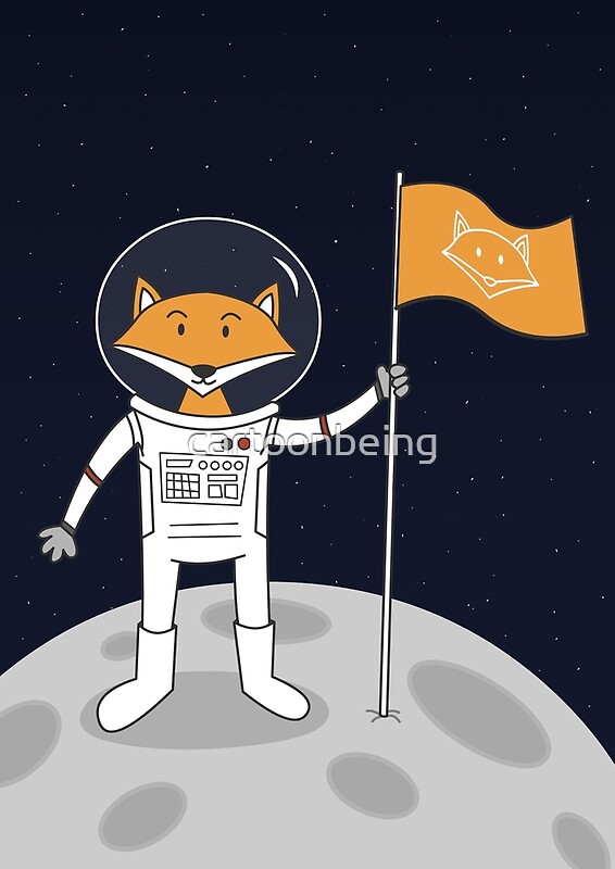 "The Fox on the Moon" by cartoonbeing | Redbubble