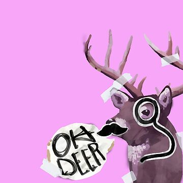 "Oh deer" Sticker for Sale by 2sists4bros | Redbubble