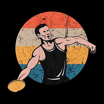 "Discus Track and Field Vintage Discus Thrower" Sticker for Sale by ...