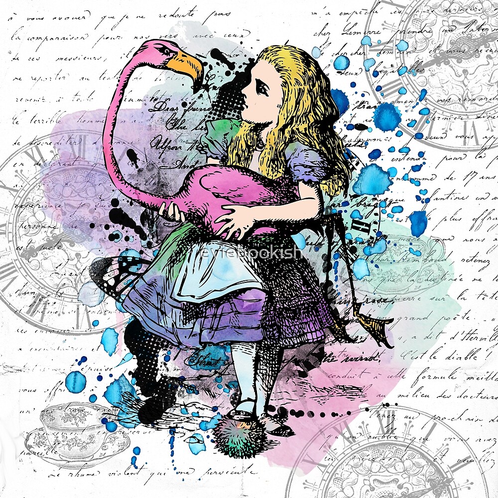 "Alice in Wonderland collage" by eviebookish | Redbubble