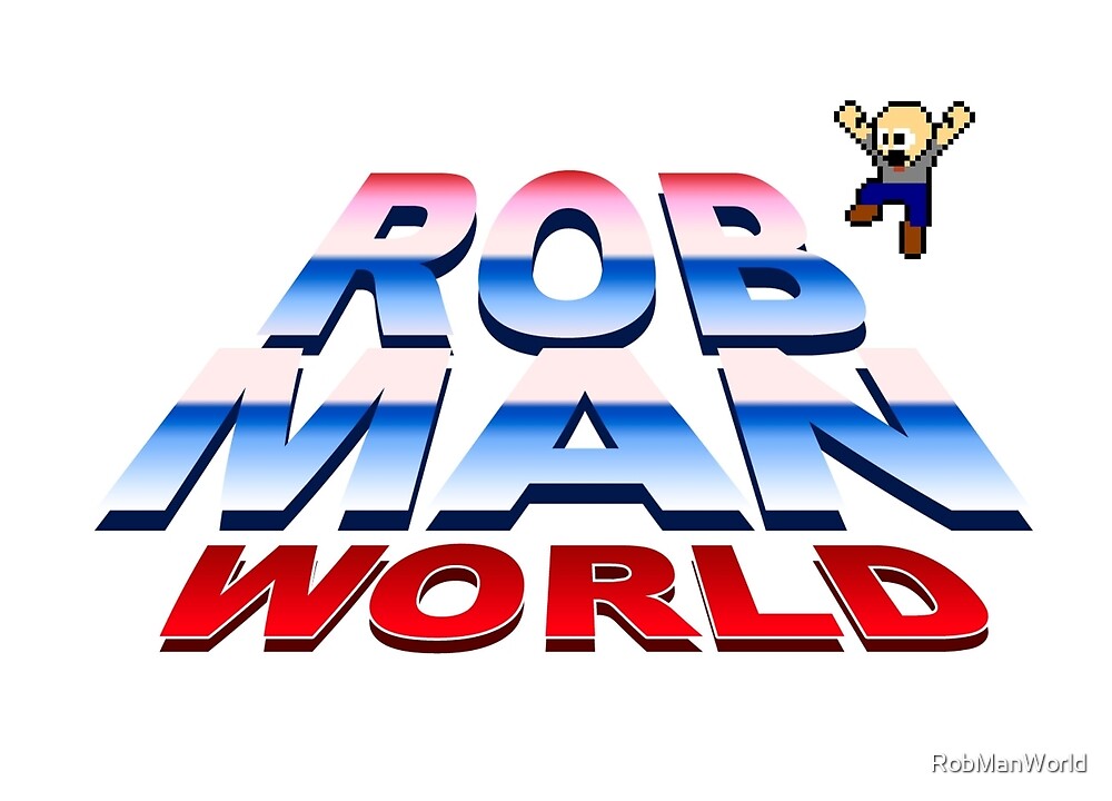 "Rob Man World Logo" by RobManWorld | Redbubble