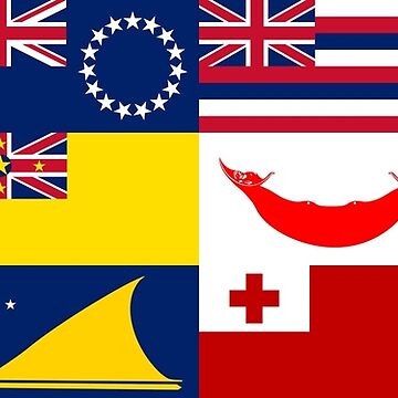 "Flags of Polynesia - Pasifika Pacific Islands" Sticker for Sale by ...
