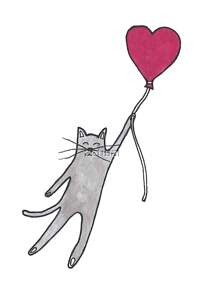 "Flying cat" by zetwal | Redbubble