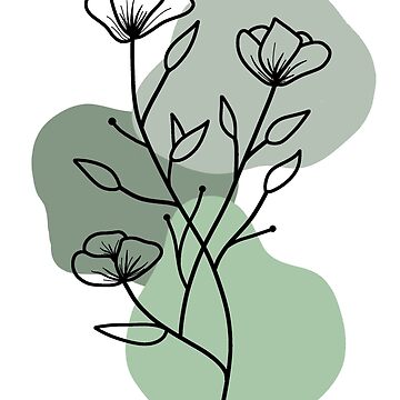 "Green Flowy" Sticker for Sale by natashaamr | Redbubble
