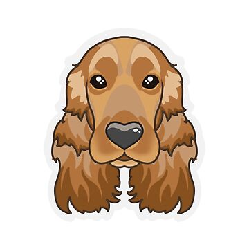 "English cocker spaniel red face" Sticker for Sale by SashaChoo | Redbubble
