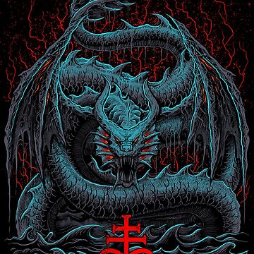 "Demonic 666 Sea Demon Leviathan" Art Board Print for Sale by ...