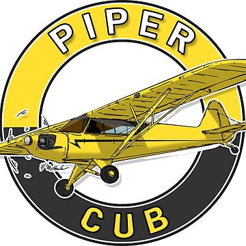 "Piper Cub" Sticker for Sale by Michael Garber | Redbubble