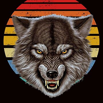 "Vintage Wolf Sunset Retro Wolf" Poster for Sale by BobbieLane | Redbubble