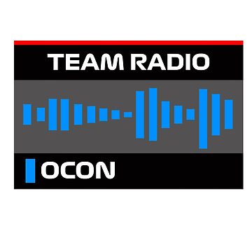 "Esteban Ocon - F1 Team Radio" Sticker by Justonegirl06 | Redbubble
