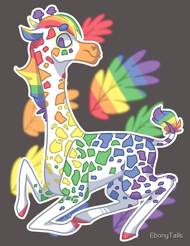 "Pride Animals - Gay Giraffe" by EbonyTails | Redbubble
