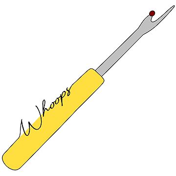 ""Whoops!" Seam Ripper (Yellow)" Sticker for Sale by nklange240 | Redbubble