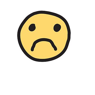 "Frowny Face :(" Sticker for Sale by HeyGoAway | Redbubble