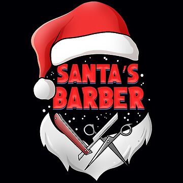 "Santas Barber Santa Claus Santas Beard" Sticker for Sale by ...