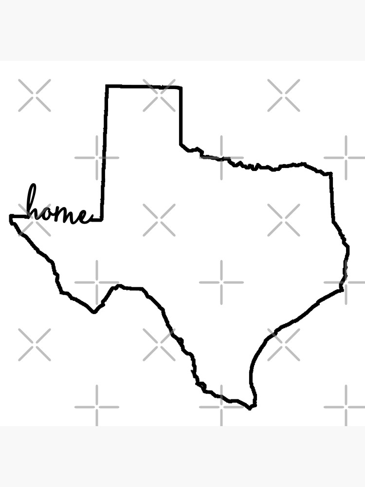 "Texas Home Outline" Poster by ohioinspired | Redbubble