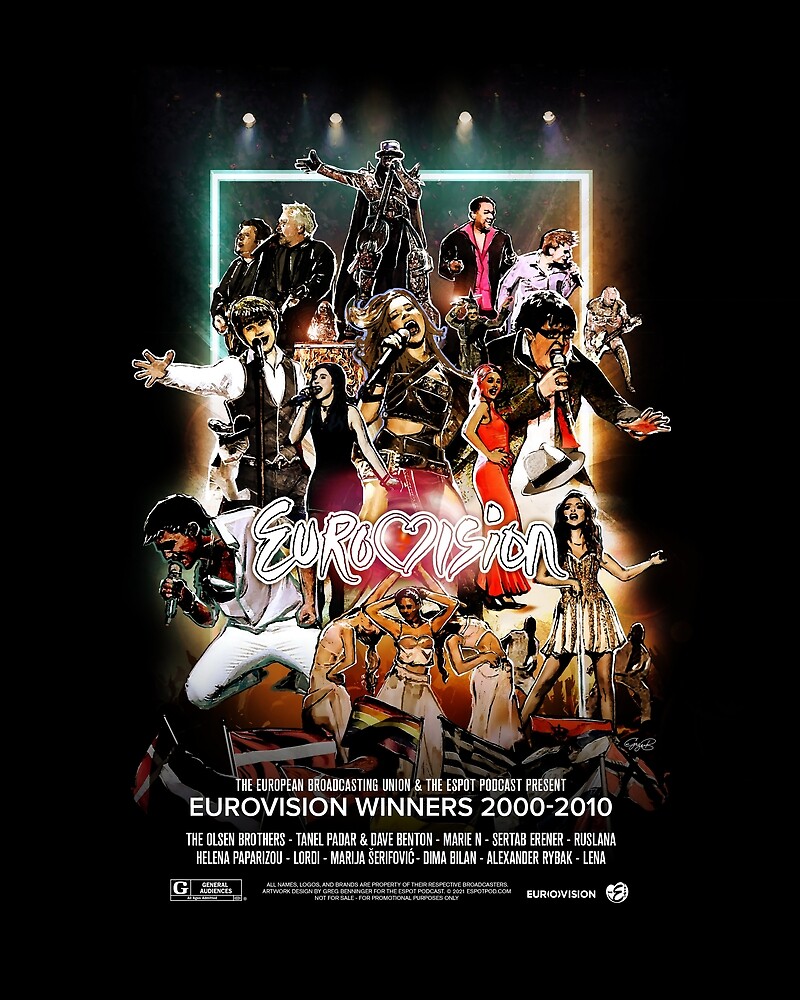 "Eurovision Winners 2000-2010" by espotpod | Redbubble
