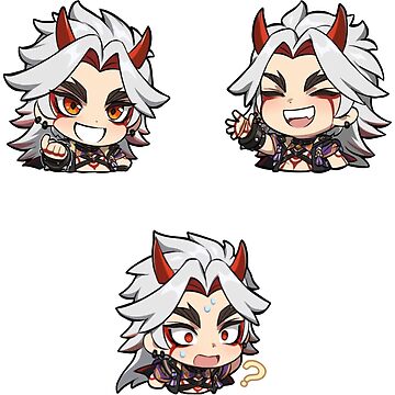 "Arataki Itto - Genshin Impact" Sticker by Aka-Hanako | Redbubble