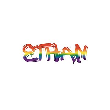 "Ethan name" Sticker for Sale by Skyebeari | Redbubble