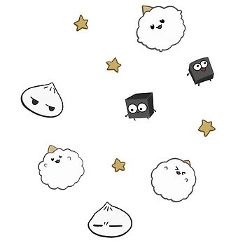 "Biyoo, black box, stars, dumpling 999 sticker pack" Sticker for Sale ...