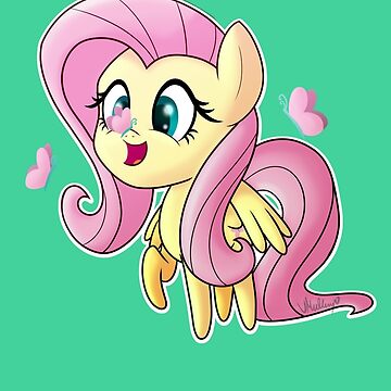 "Chibi Fluttershy" Sticker for Sale by vcm1824 | Redbubble