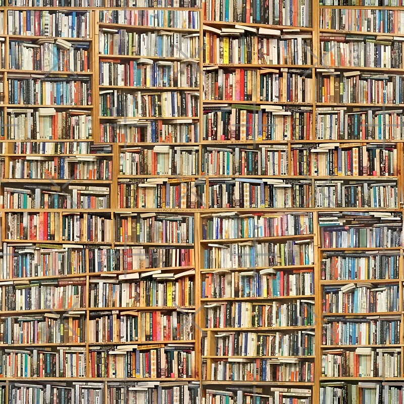 "Billions of BOOKS" by Marcia and Ron Stacy Studios | Redbubble