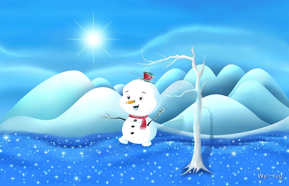 "Snowbaby on Sparkling Ice" by We ~ Ivy | Redbubble