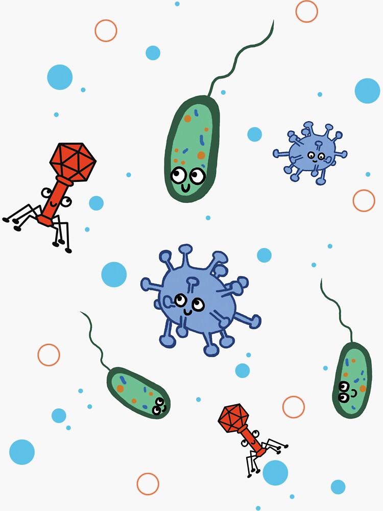"Cute Microbiology" Sticker by Sheeta | Redbubble