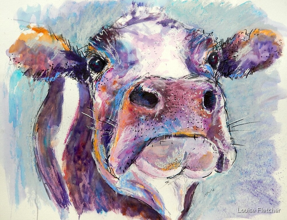 "Purple Cow" by Louise Fletcher | Redbubble