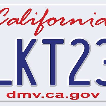 "California License Plate" Sticker for Sale by Katzopolis | Redbubble