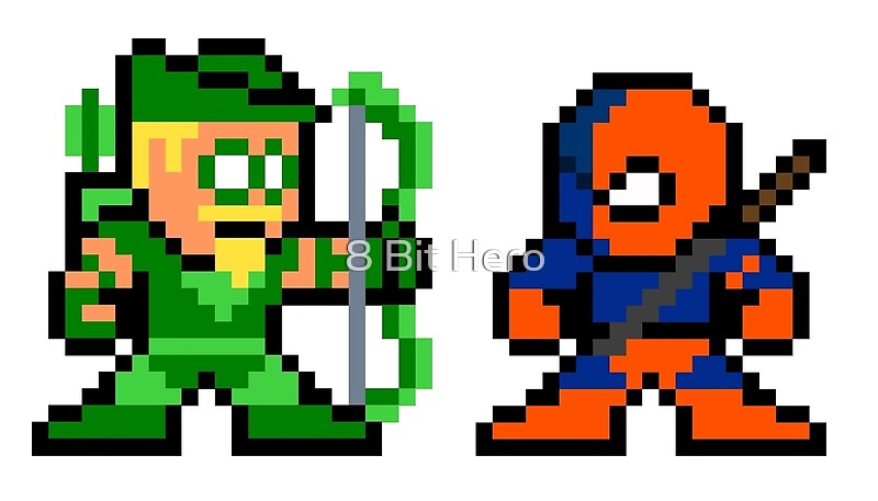 "8-bit Green Arrow & Deathstroke" by 8 Bit Hero | Redbubble