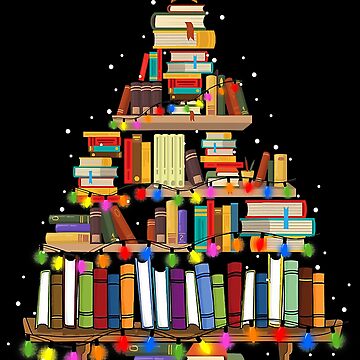 "Christmas Library Tree Gift For Librarian And Book Lover" Tote Bag for ...