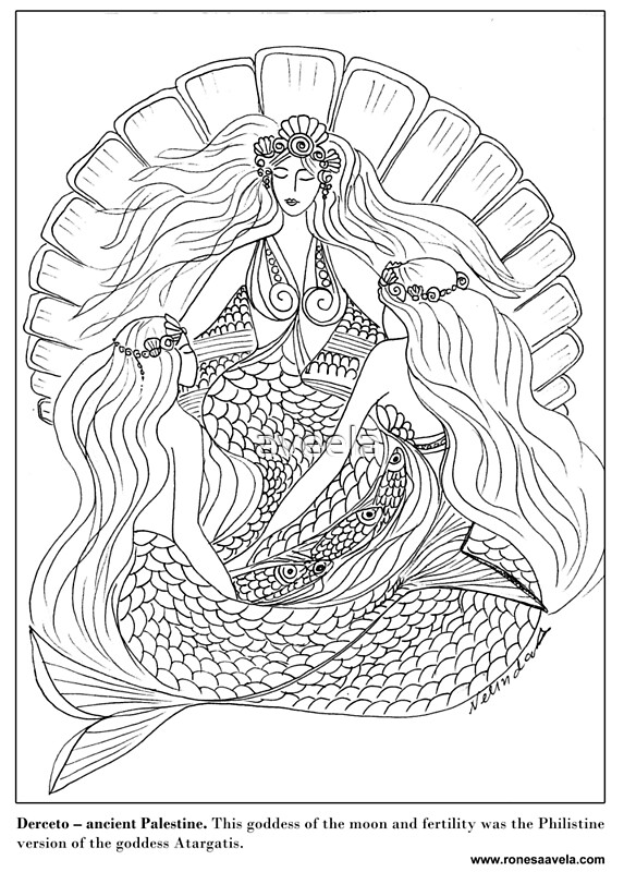 "Derceto - #Mermaid Goddess of the Moon" by aveela | Redbubble