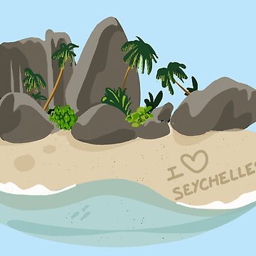 "Seychelles island | Coco de mer paradise" Postcard for Sale by ...