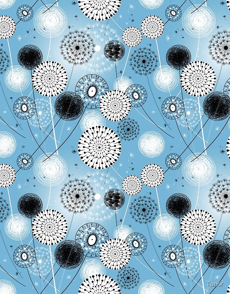 "graphic texture of dandelions" by Tanor | Redbubble