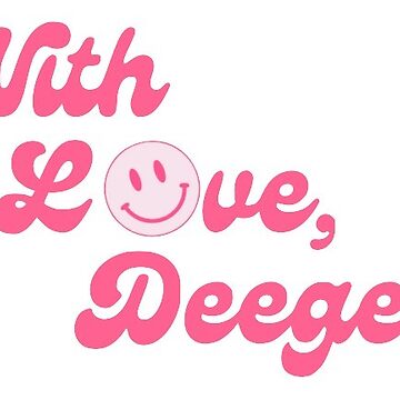 "With Love, Deegee Sticker" Sticker for Sale by colorfulgreek | Redbubble