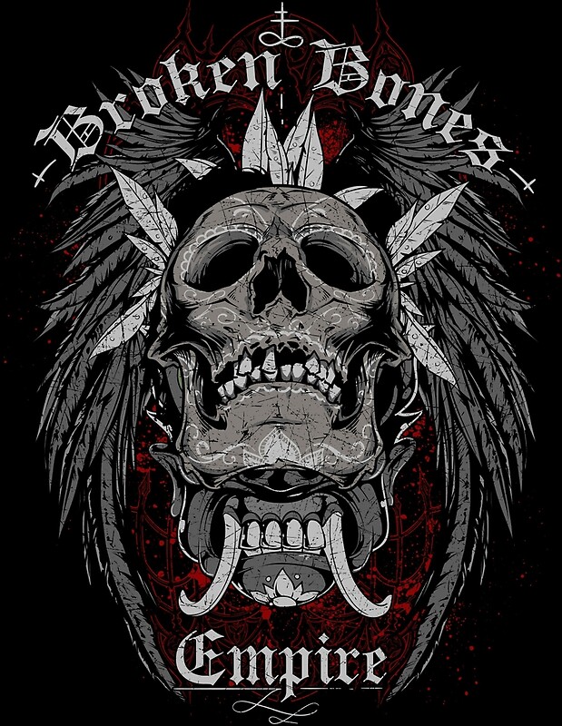 "Broken Bones - Skull and Wings" by CorvusAttic | Redbubble