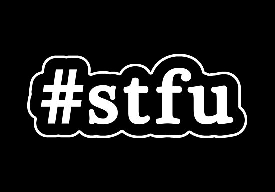"STFU - Hashtag - Black & White" Photographic Prints by graphix | Redbubble