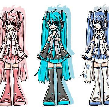 "Hatsune Miku Snow and Sakura " Sticker for Sale by MothBite Art ...