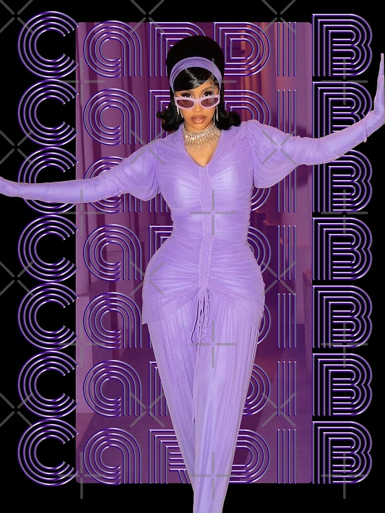 "Cardi B Purple Design" by Kamryn Jenkins | Redbubble