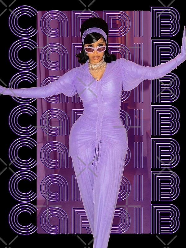 "Cardi B Purple Design" by Kamryn Jenkins | Redbubble