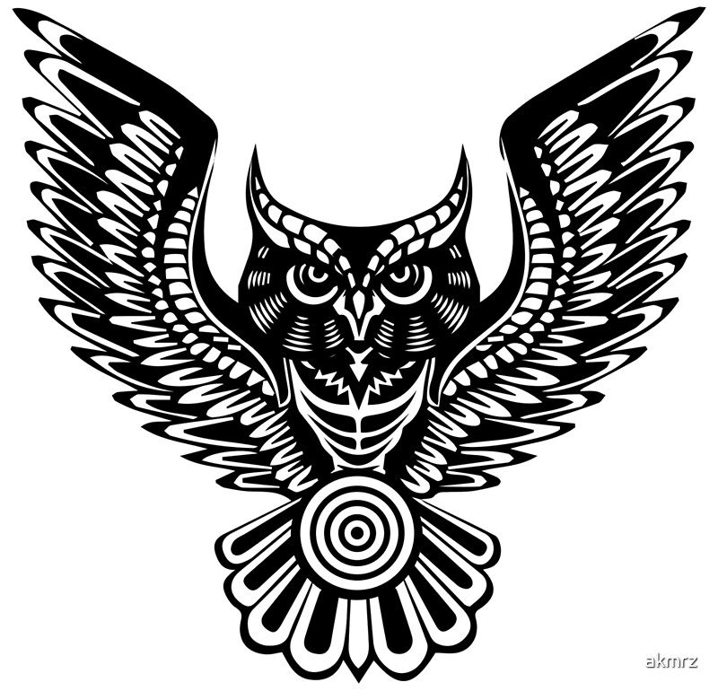 "Owl - Tribal" by akmrz | Redbubble